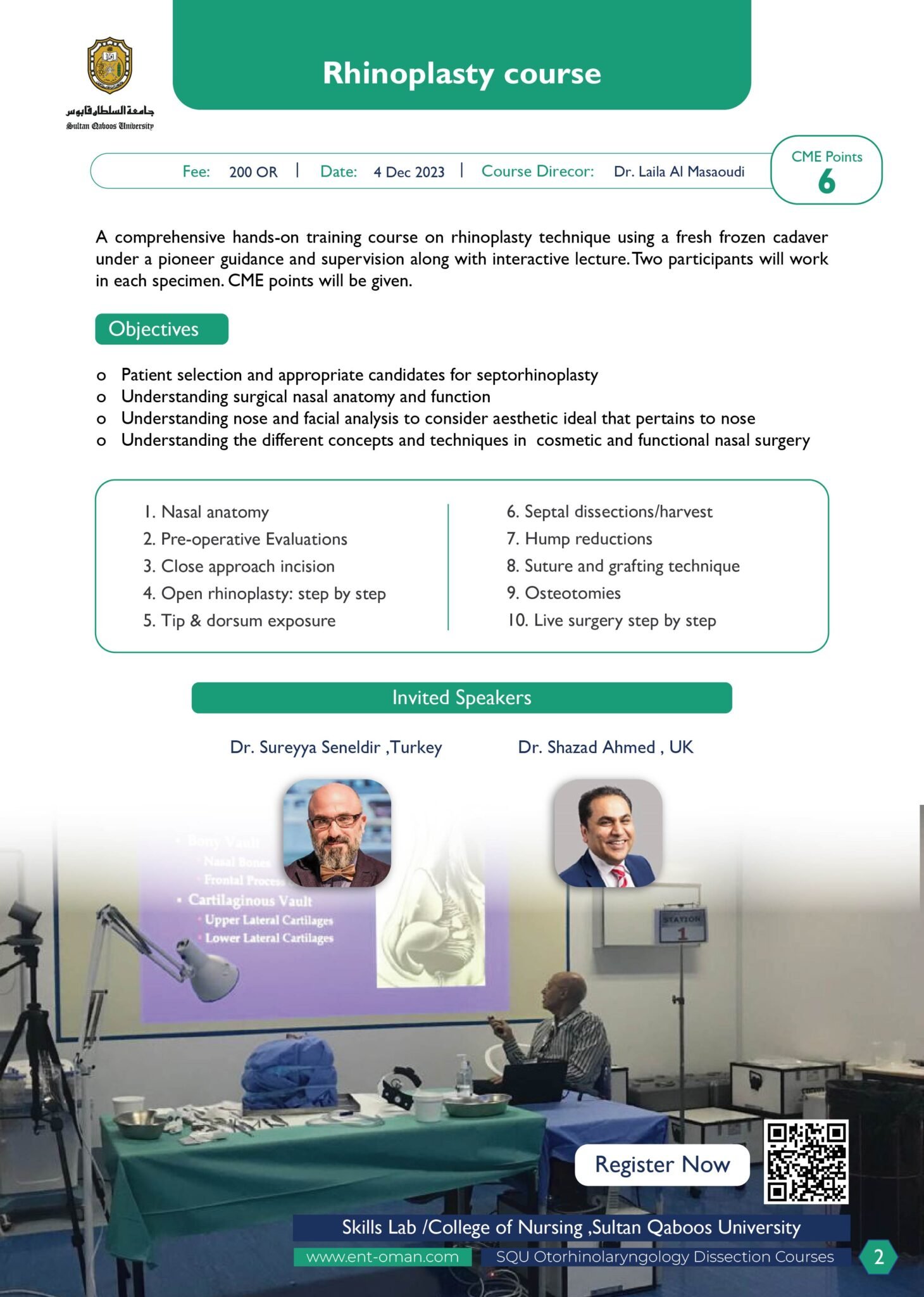Rhinoplasty Dissection Course – ENT Update